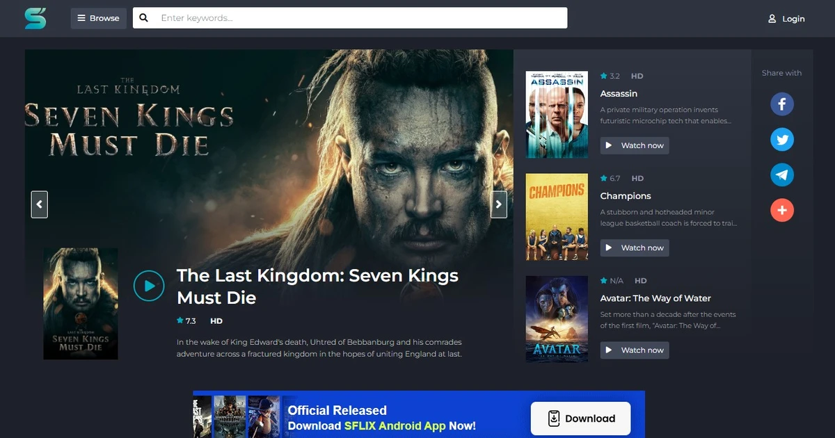 SFlix - Flexing Films Of Your Favorite Actors And More